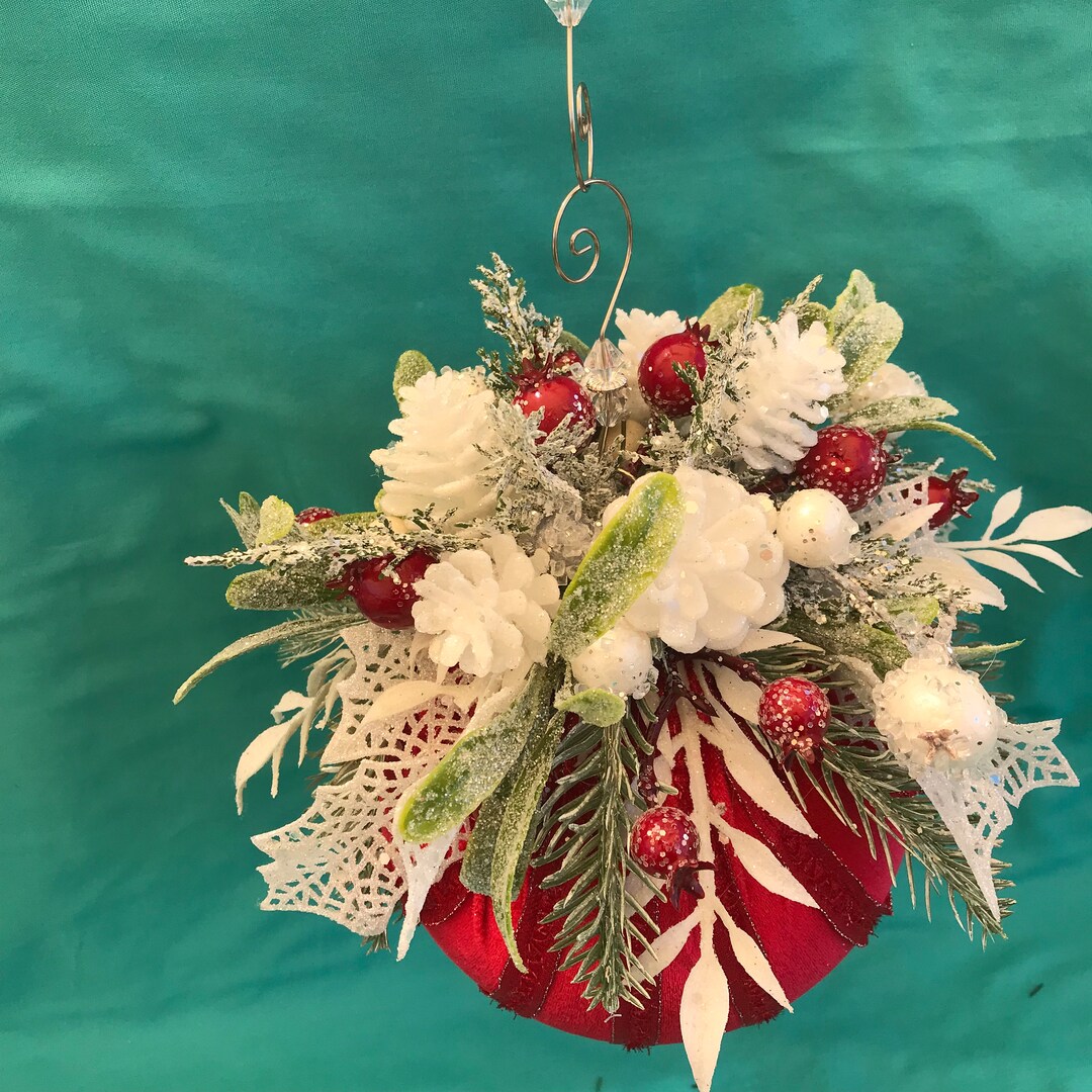 Large Ornaments Ball Red Velvet Christmas Ball Tree Decoration - Etsy