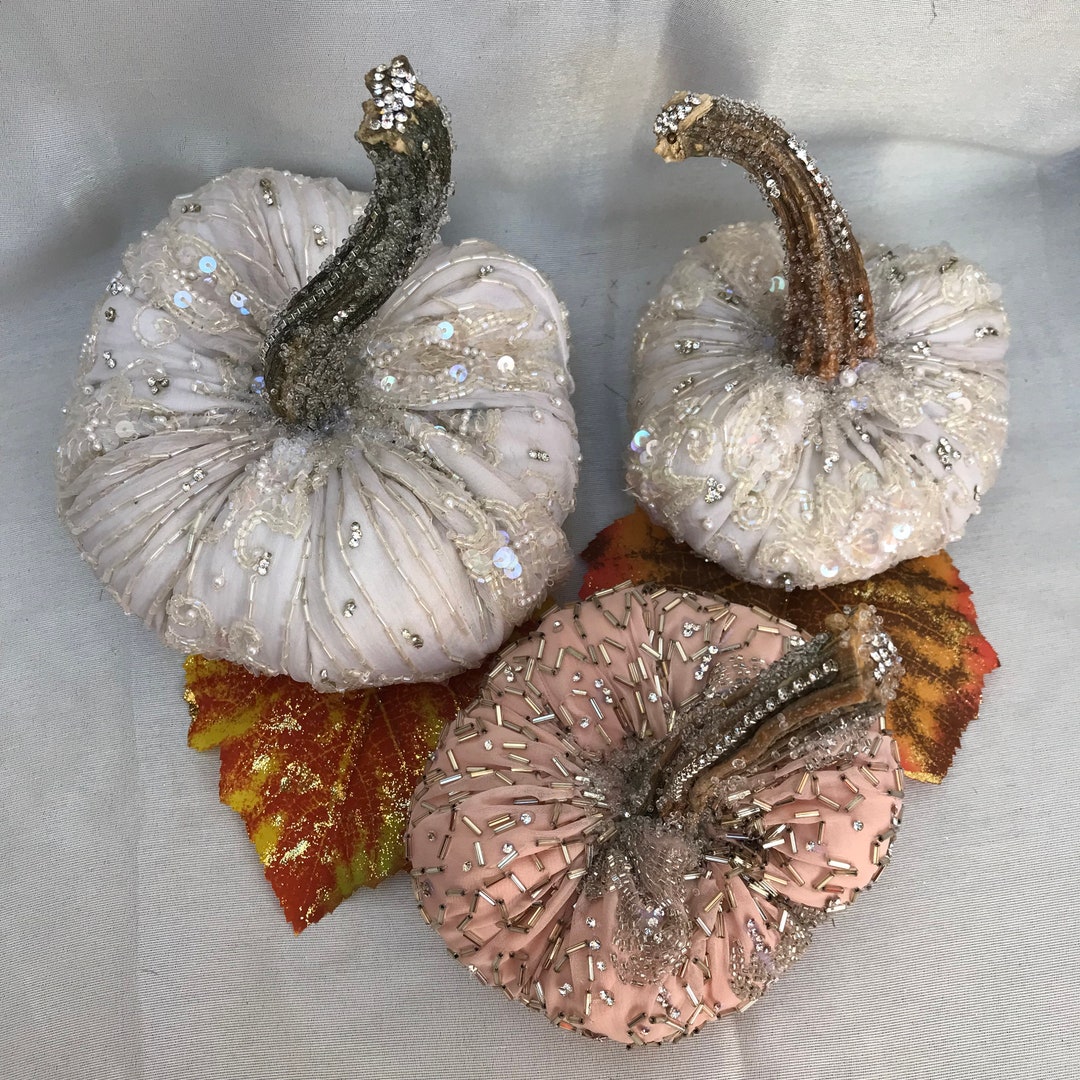 Luxury Handmade Embellished Pumpkins Wedding Centerpieces Bridal Shower ...
