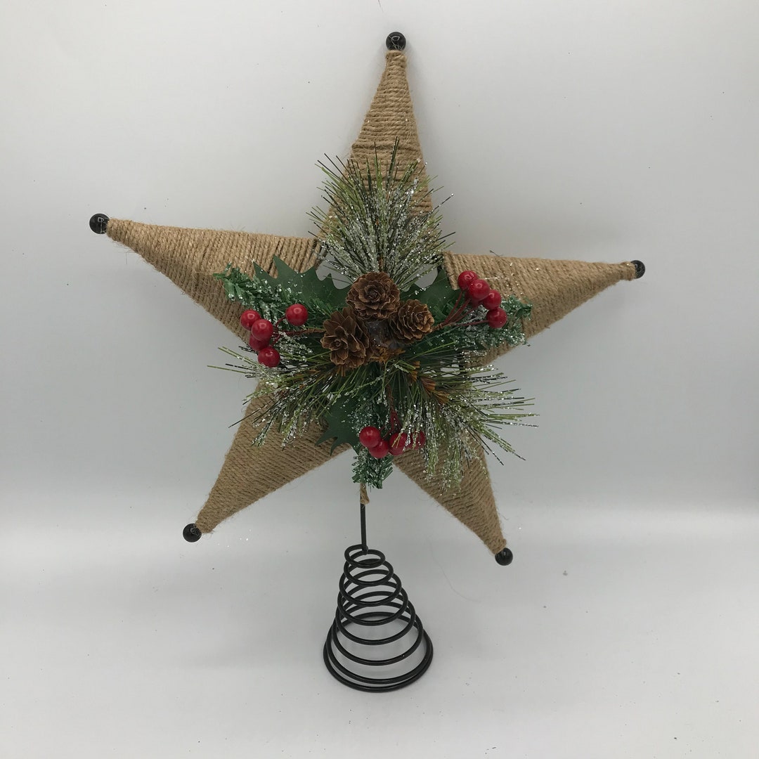 Tree Topper Bow Burlap Tree Topper - Etsy