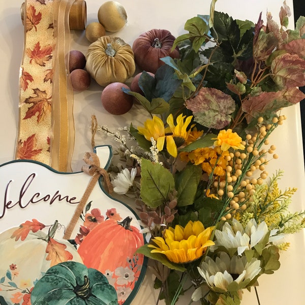 Fall Wreath Supply Kit - Etsy
