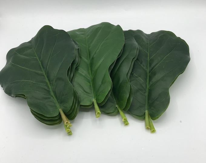 Artificial Fiddle Leaf Fig , Fake Ficus Leaves, Indoor Greenery Decor ...