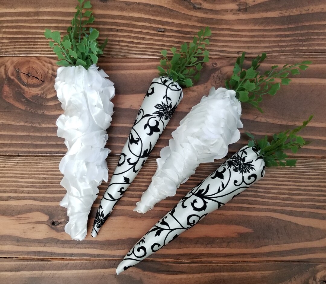 Easter Carrots Decor White Handmade Carrots Spring Decor Black and ...