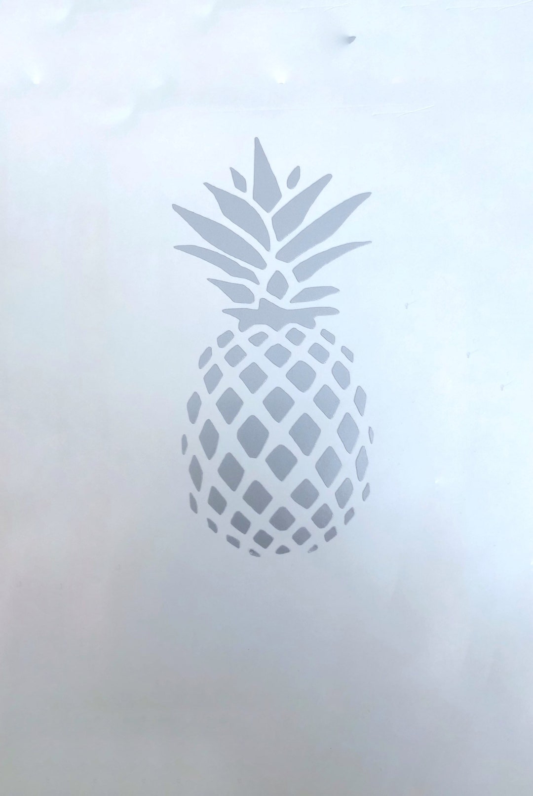 Pineapple Decal - Silver Pineapple Sticker - Vinyl Decal for Tumbler - Etsy