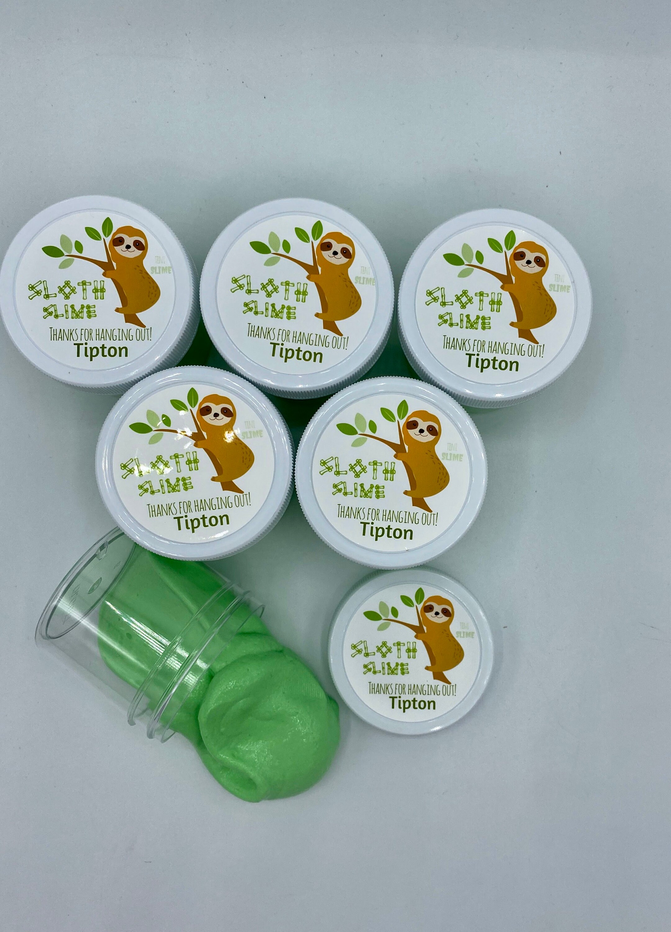 Sloth Slime Party Favors Sloth Party - Etsy