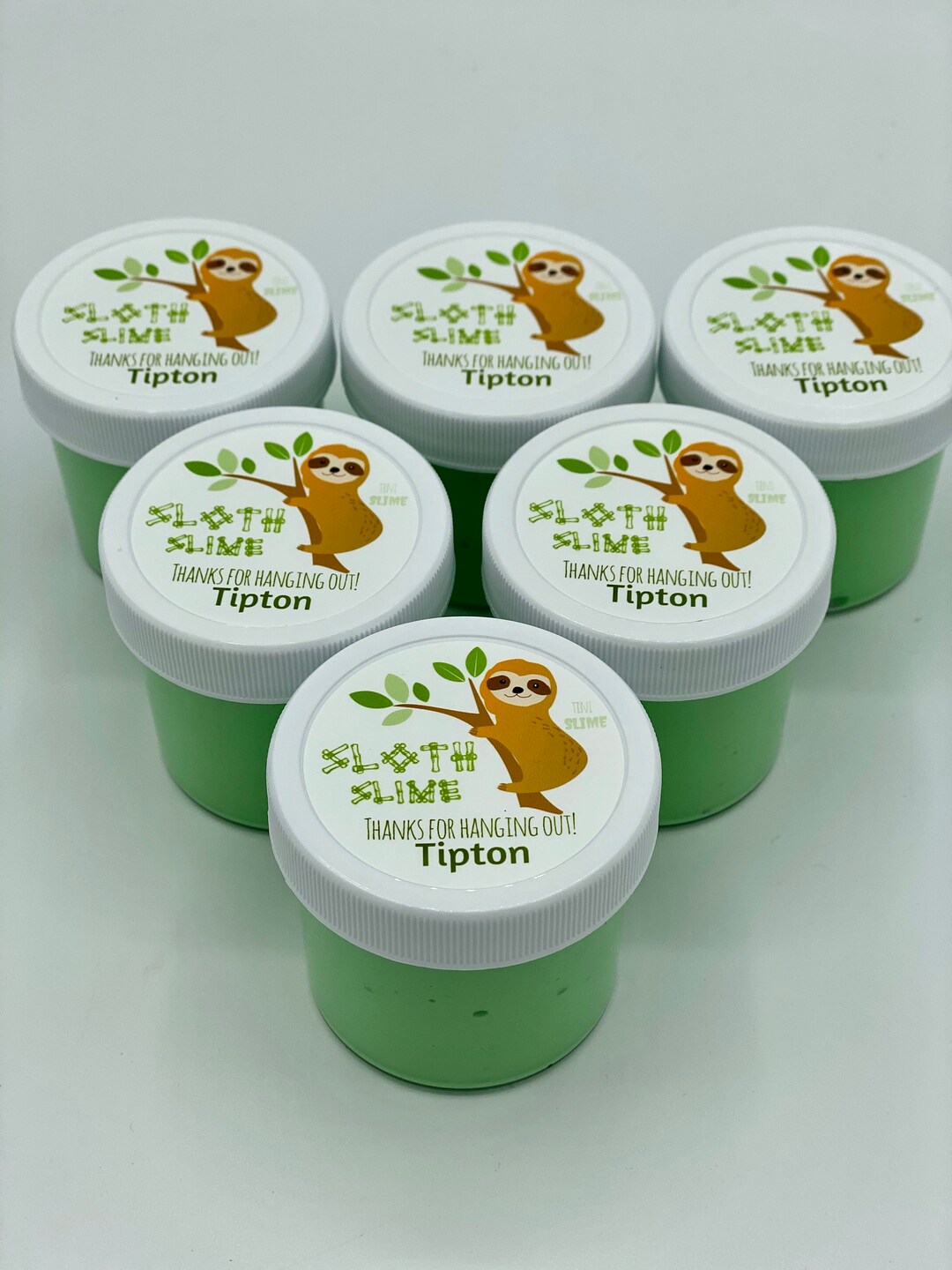 Sloth Slime Party Favors; Sloth Party - Etsy