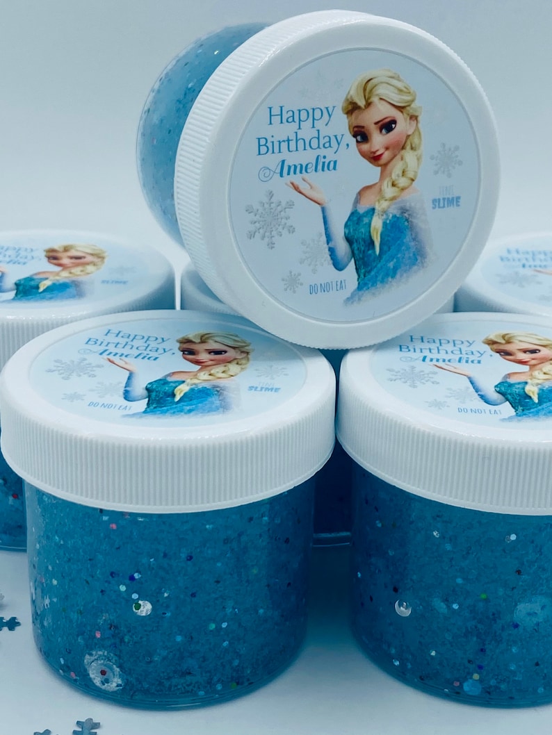 Elsa Frozen Princess Glitter Slime Party Favors (6 Pack) - Etsy