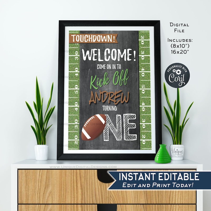 Football Welcome Sign - Etsy