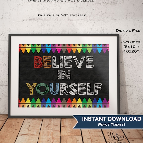 Believe in Yourself Poster - Etsy