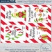Candy Cane Christmas Classroom Favors Tag, Kids Editable Christmas ...