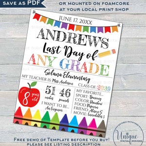 Editable Back to School Photo Prop, Virtual 1st Day Back to School ...