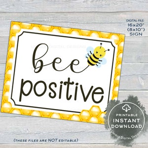 Teacher Classroom Decorations School Sign, Inspirational Bee Positive ...