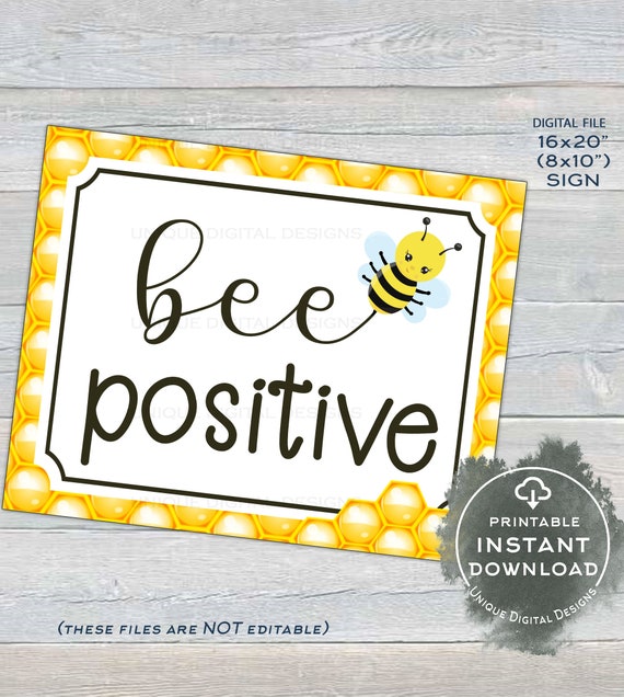 Teacher Classroom Decorations School Sign Inspirational Bee | Etsy