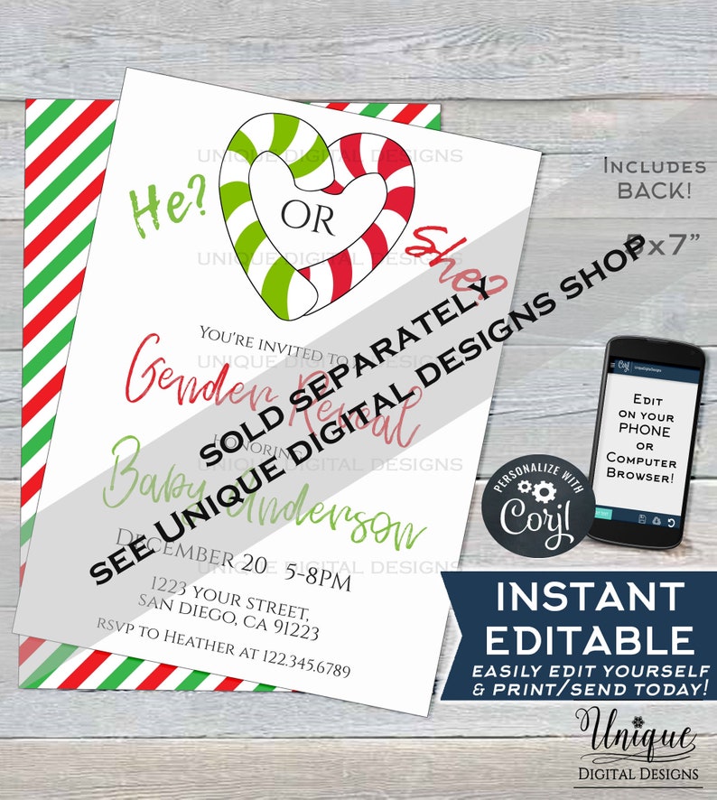 Editable Christmas Elf Gender Reveal Party Old Wives Tales - Etsy