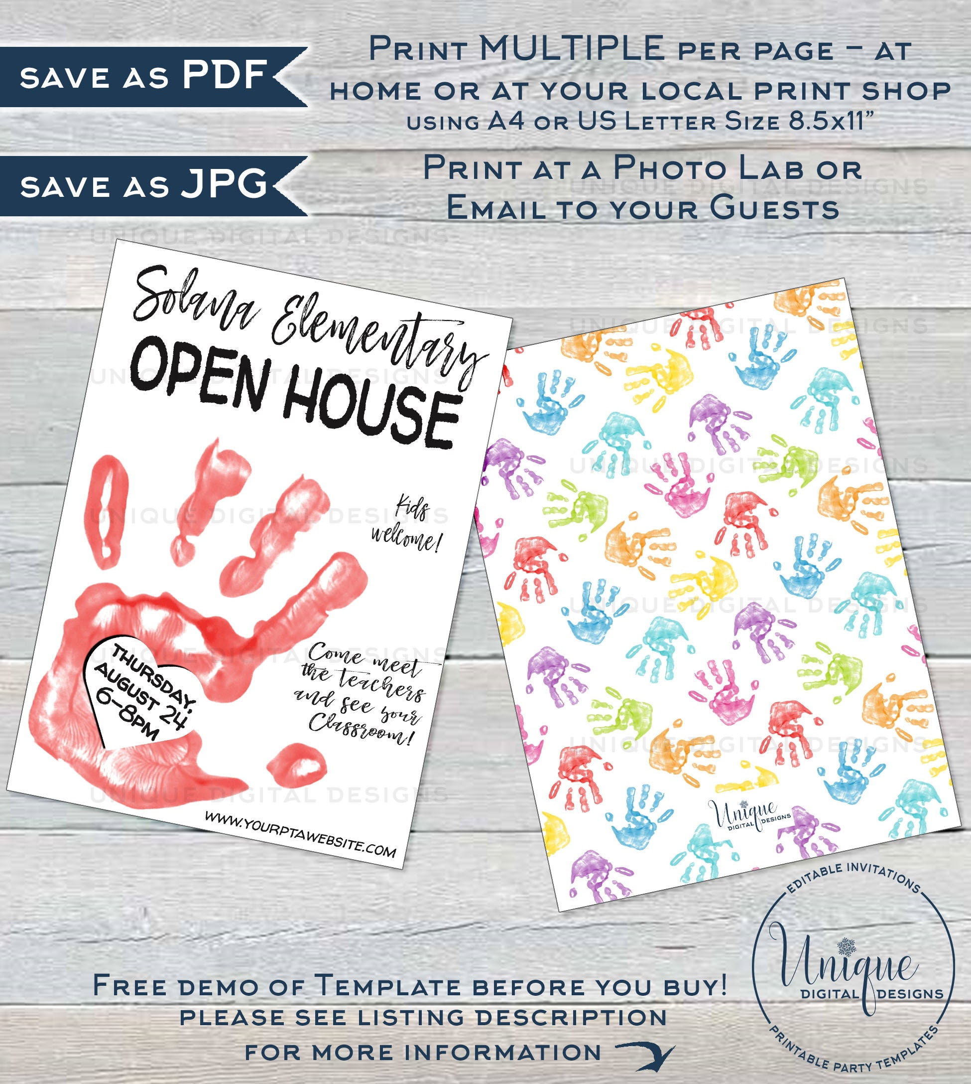 Back to School Open House Invitation Editable Parent Meet the - Etsy