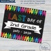 First Day of School Chalkboard Sign, Editable Reusable Last Day School ...