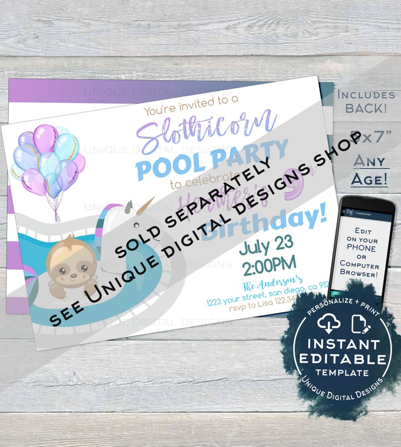 Schools Out for Summer Pool Party Invitation Editable End of - Etsy