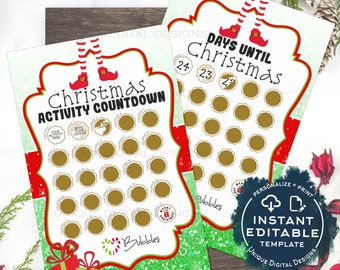 Christmas Scratch Calendar - Etsy