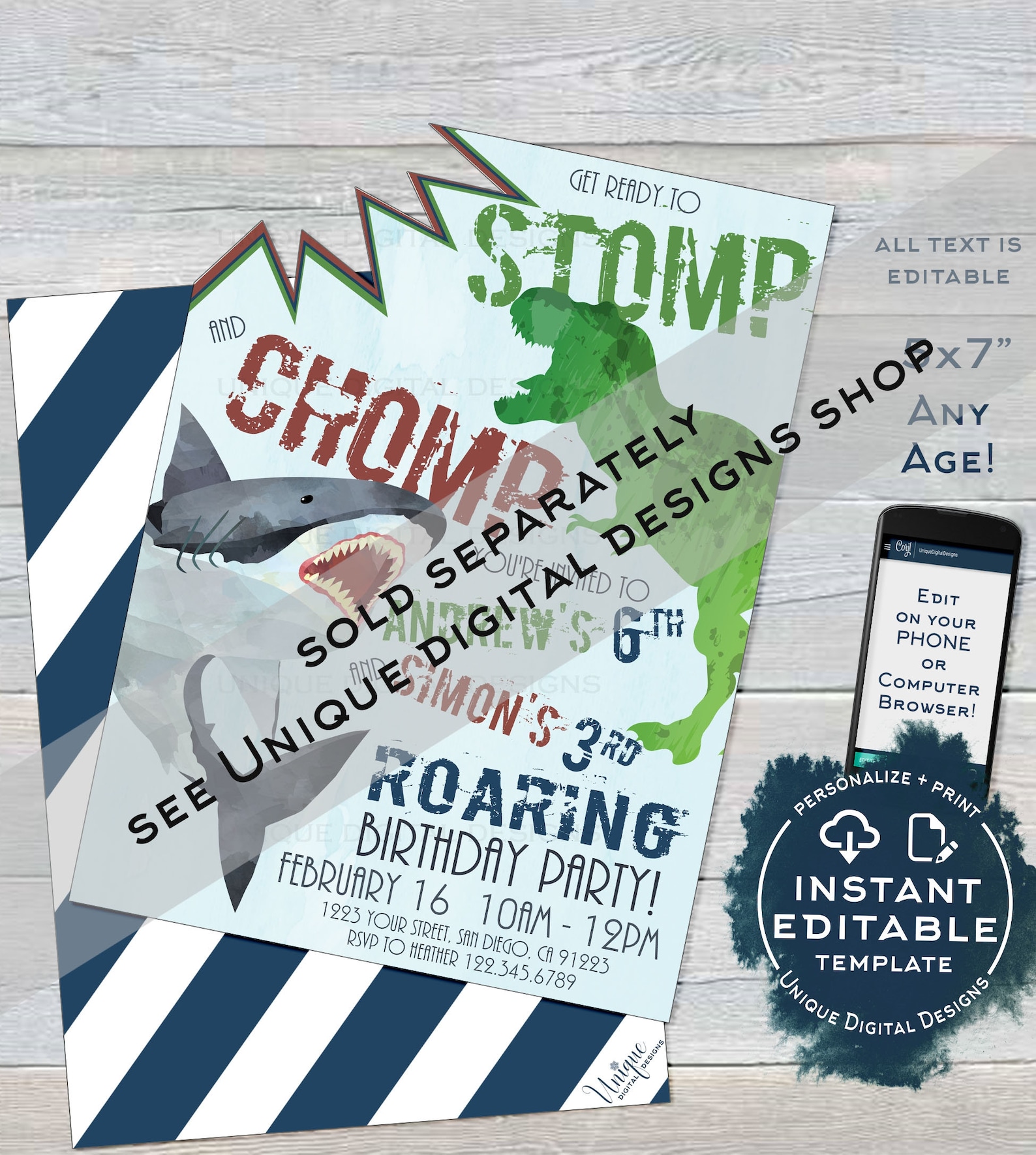 Editable Birthday Favor Tag, Shark Party Favor, Jawsome Thank You Favor ...