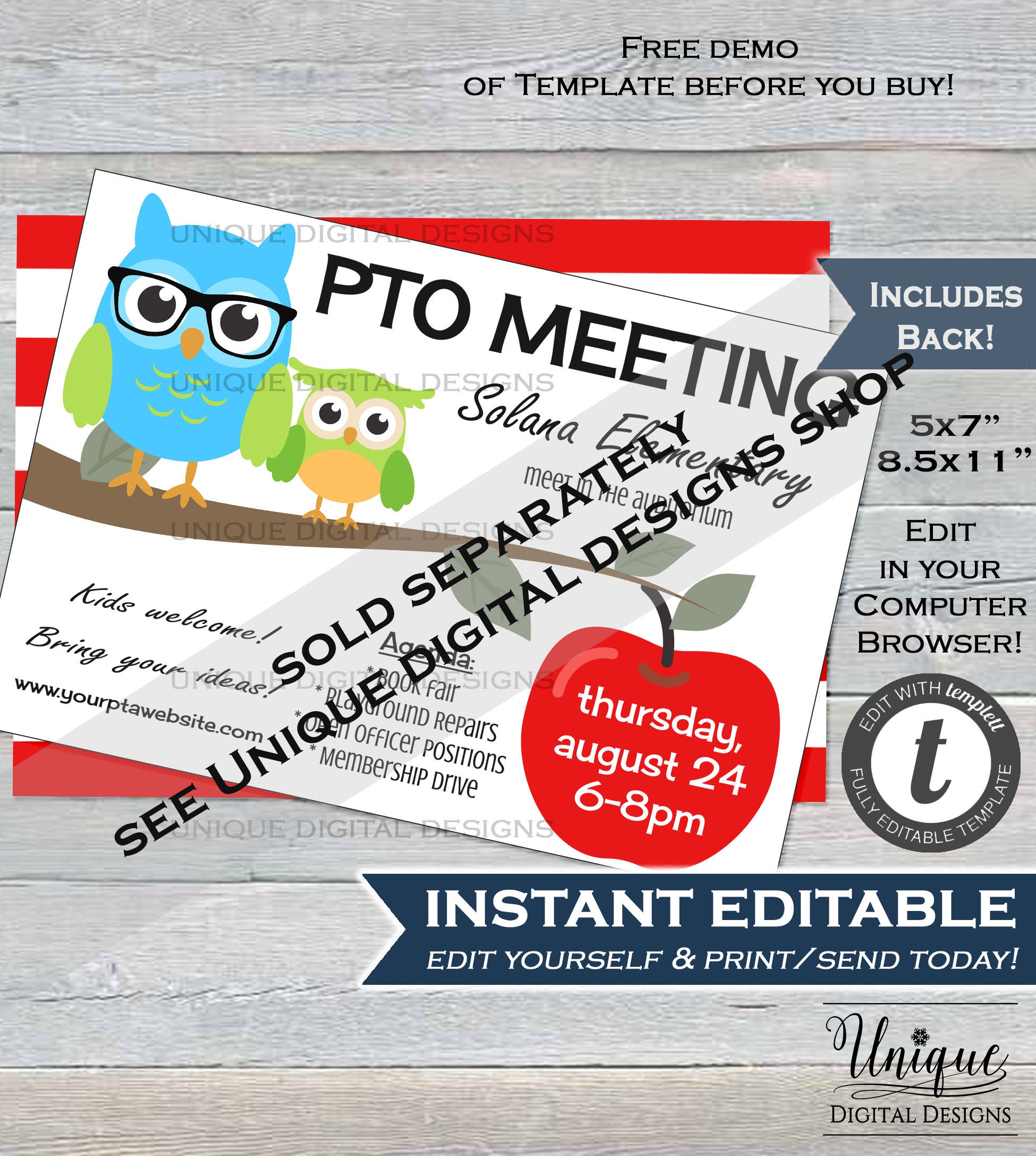 Back to School Open House Invitation Editable Parent Meet the - Etsy
