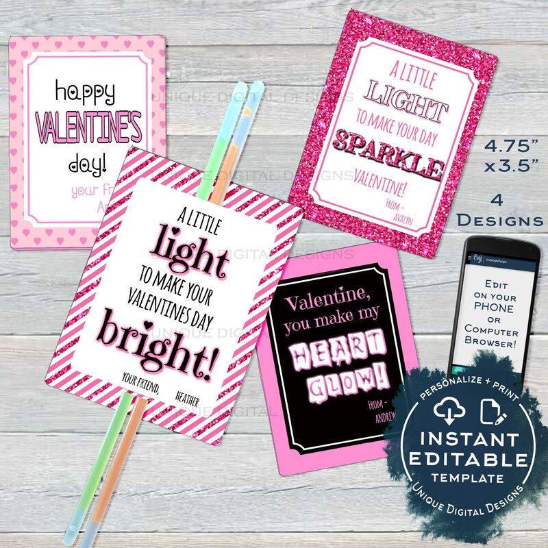 Valentines Day Glow Stick - Etsy