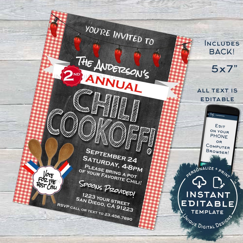 Chili Cookoff - Etsy