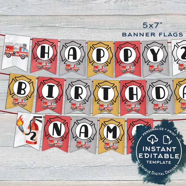 Firefighter Banner - Etsy