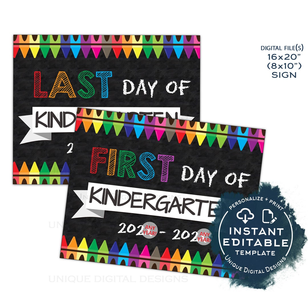 Editable First Day of School Sign, Back to School Sign, 1st Day of ...