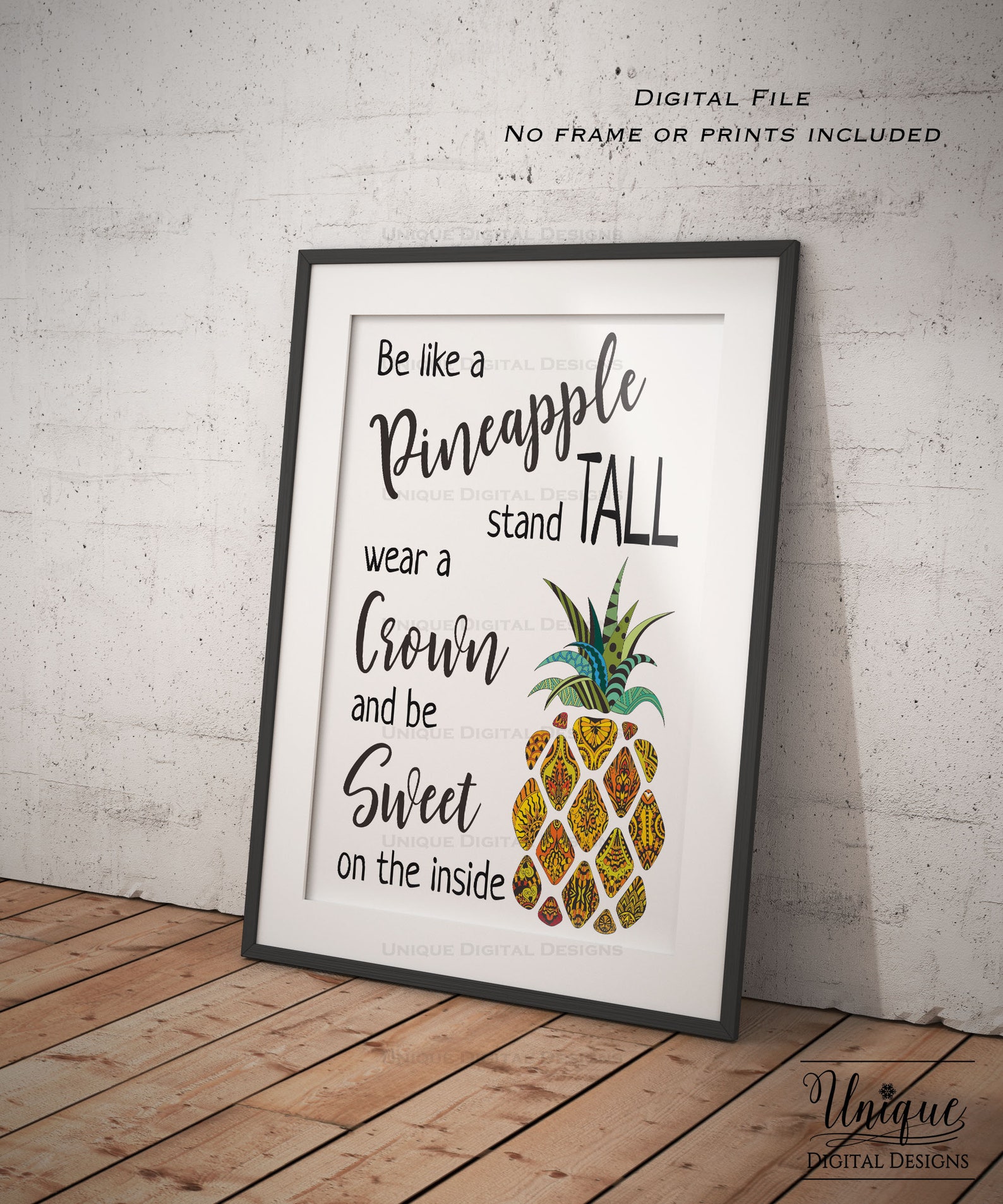 Be Like a Pineapple Sign Pineapple Quote Office Motivational - Etsy
