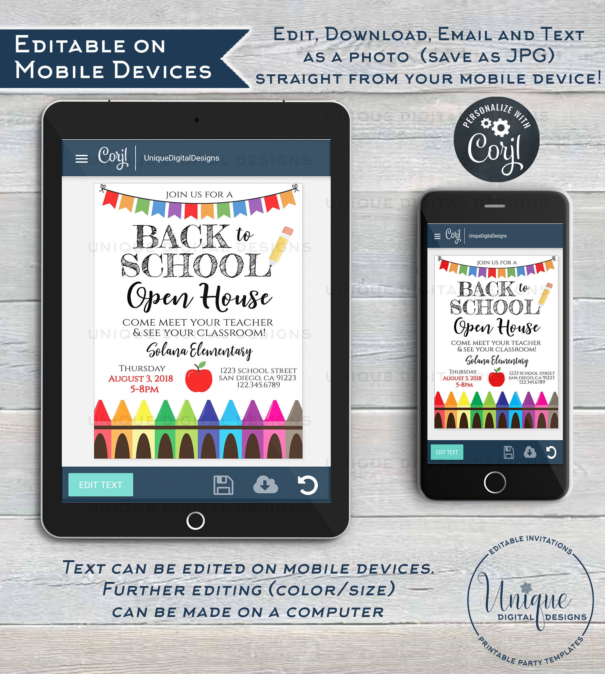 Back to School Open House Invitation Meet Your Teacher PTA - Etsy