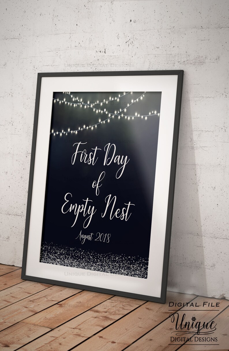 Empty Nest Sign Editable First Day of School Poster College - Etsy