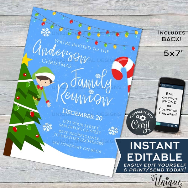Christmas Family Gathering Invitations - Etsy