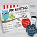 PTA Meeting Invitation, Editable Parent Teacher Invite, Pto Ptsa School ...