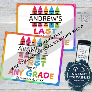 Editable First Day of School Sign, Firetruck Back to School Photo Prop ...