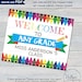 Welcome to School Chalkboard Sign Editable Teacher First Day | Etsy