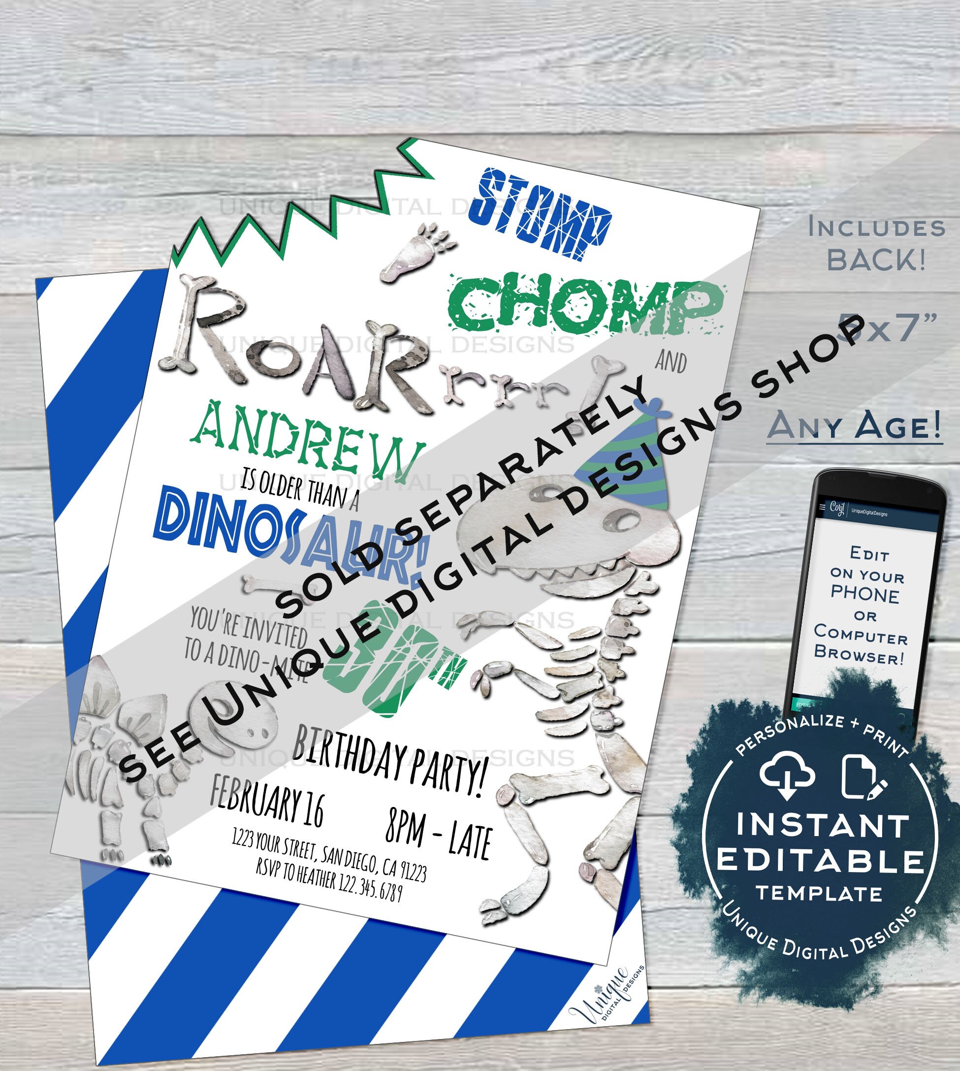 Editable Dinosaur Food Cards Stomp Chomp Roar Food Labels | Etsy