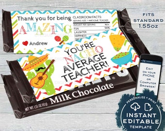 Editable and Personalised Christmas Chocolate Label Santa and - Etsy