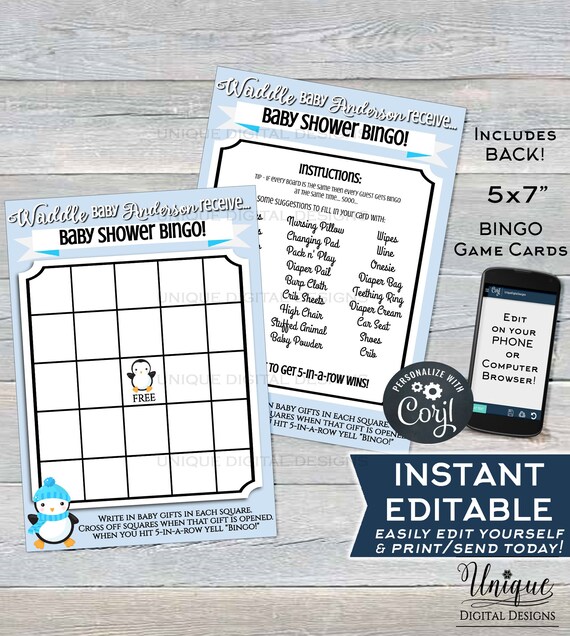 Party Supplies Snowflake Winter Baby Shower Bingo Card Gift Bingo Game ...
