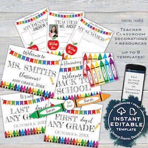 Teachers Classroom Decorations, Editable Back to School New Pack ...