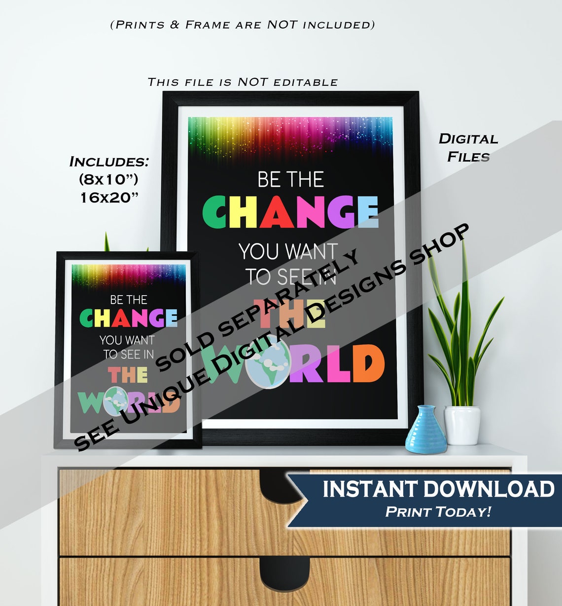 Believe in Yourself Sign Be You Poster Inspirational Quote | Etsy