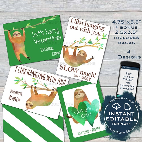 Sloth Valentine - Etsy