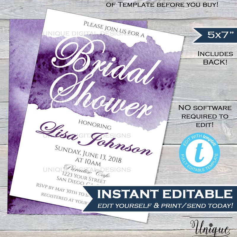 Custom Shower Invite - Etsy