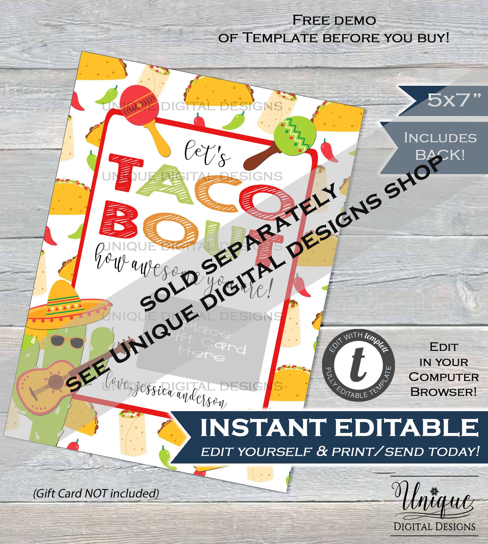 Taco Dinner Fundraiser FLYER Invitation, Editable All You Can Eat Taco ...