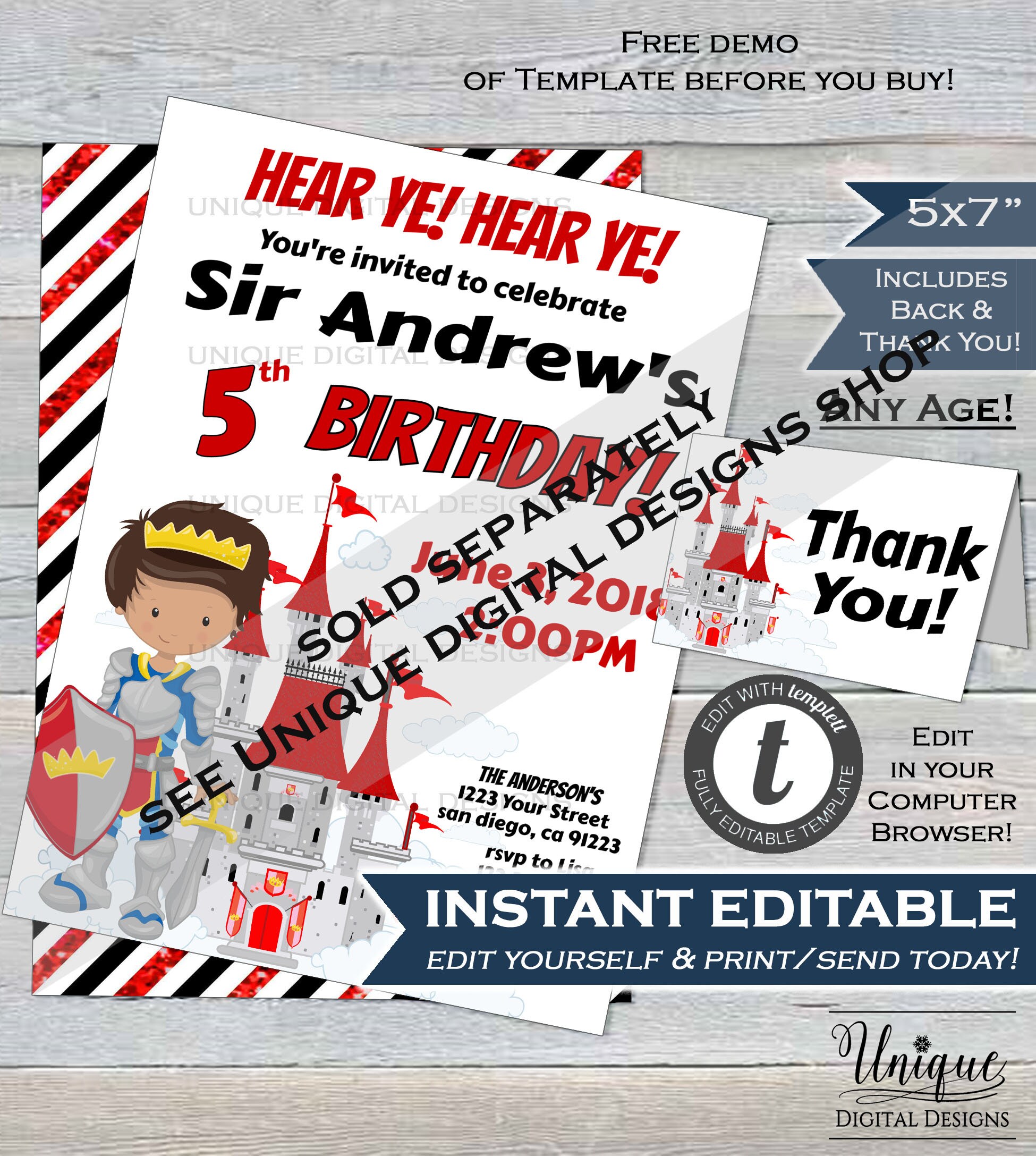 Block Party Invitation Editable Boys Block Party Birthday | Etsy