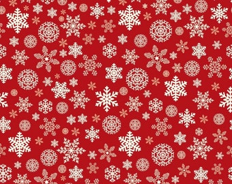 Snowflake red white | Etsy