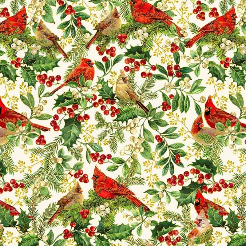 Cardinal Fabric - Etsy