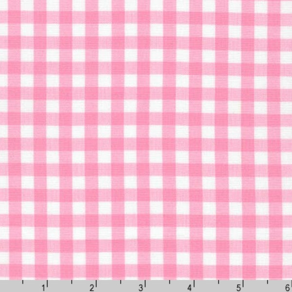 Pink Gingham Fabric - Etsy
