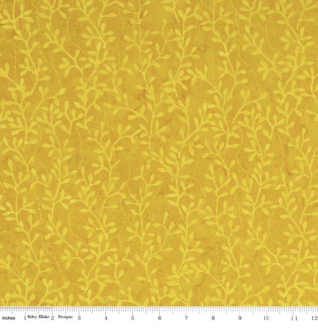 Sunflower Yellow Batik Cotton Fabric - Elementals by Riley Blake – Hand ...