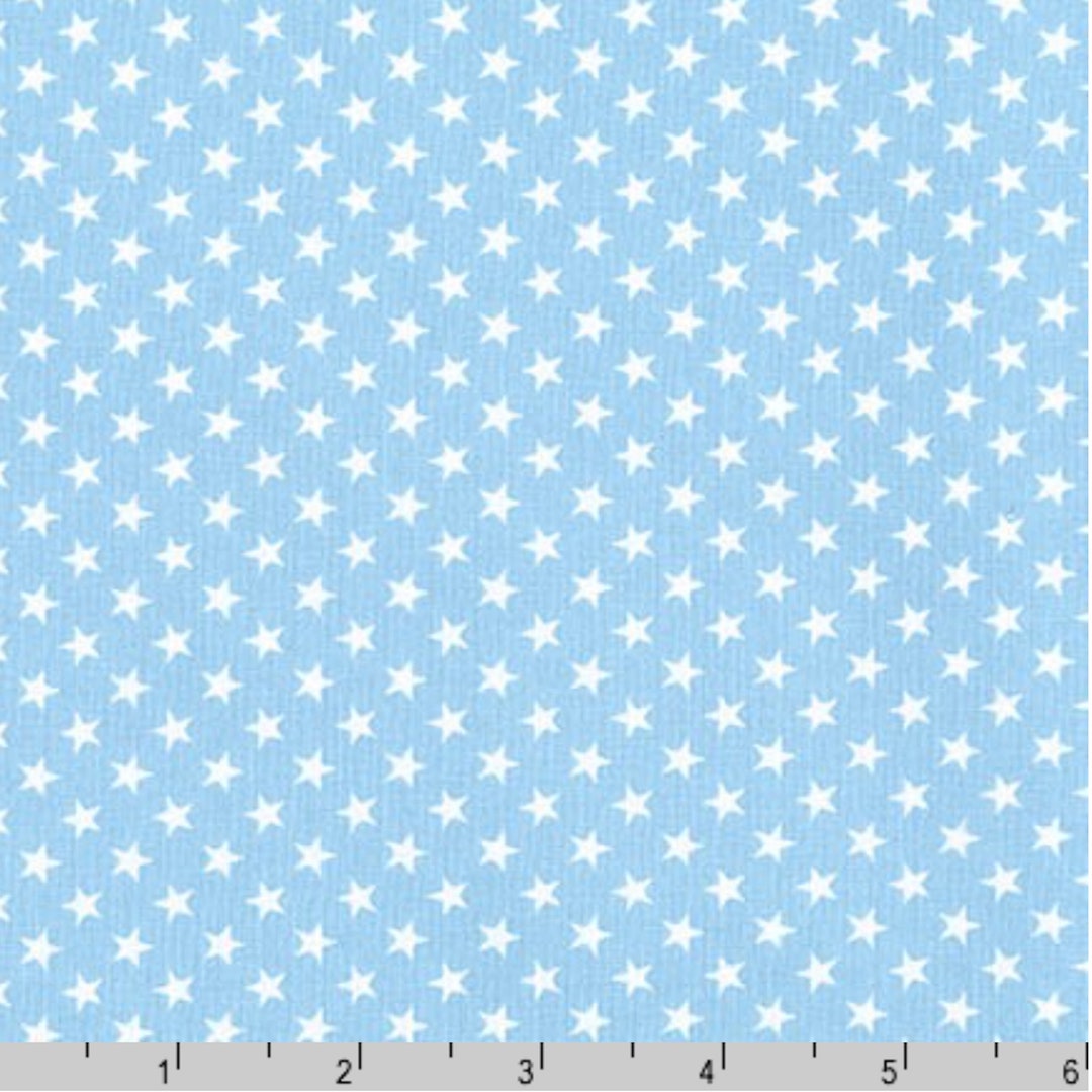 Blue Star Fabric small Stars 100% COTTON Fabric, Quilting Fabric, Blue ...