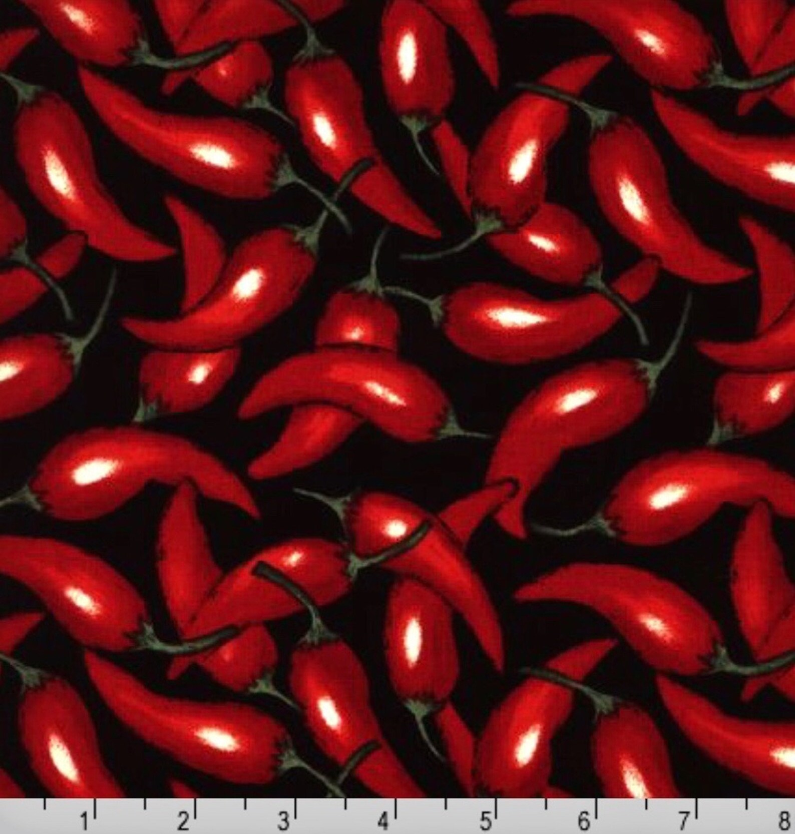 Chili Pepper Cotton Fabric - Robert Kaufman Quilting Material - Etsy
