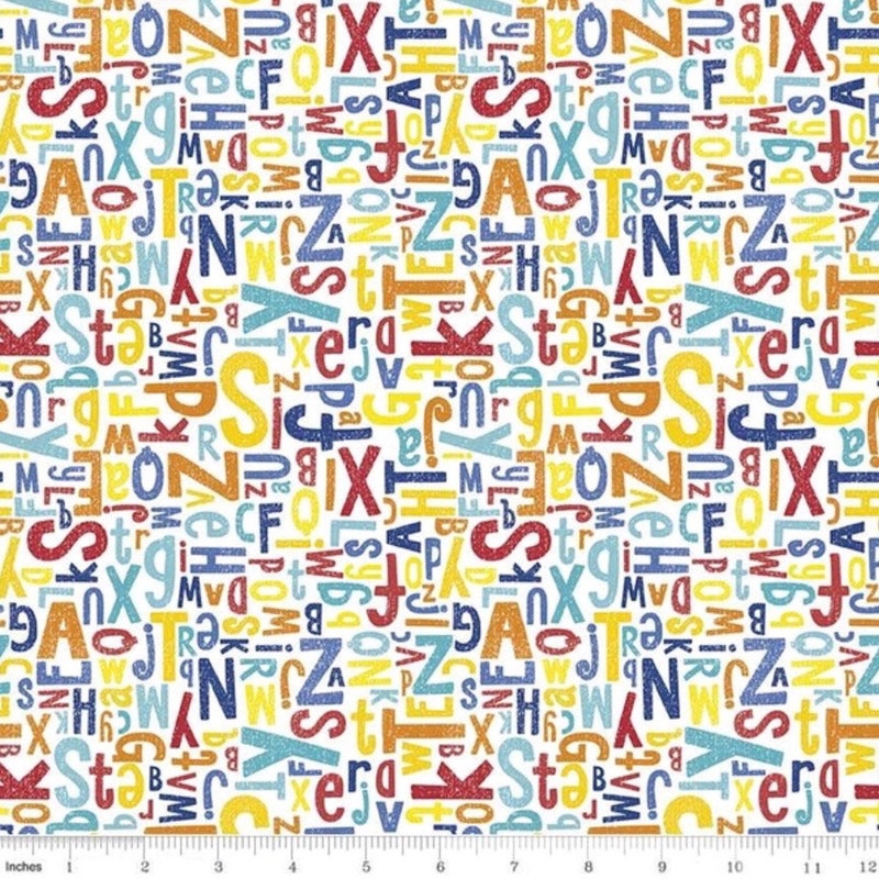 Alphabet Fabric - Etsy